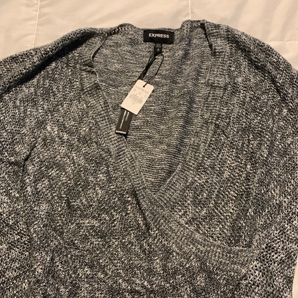 Express | Sweaters | Gray Light Wrap Sweater | Poshmark